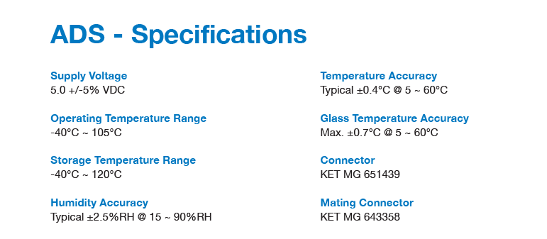 Auto Defog Sensor | Thermometrics Sensor Assemblies